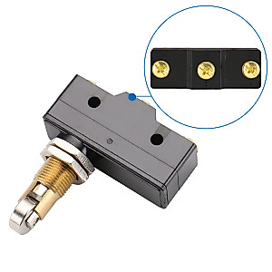 Baomain 2PCS General Purpose Basic Switch Z-15GQ21-B3(LZ15-GQ21-B), Panel Mount Cross Roller Plunger, Medium OP, Screw Terminal, 0.5mm Contact Gap, 15A Rated Current UL CE Listed