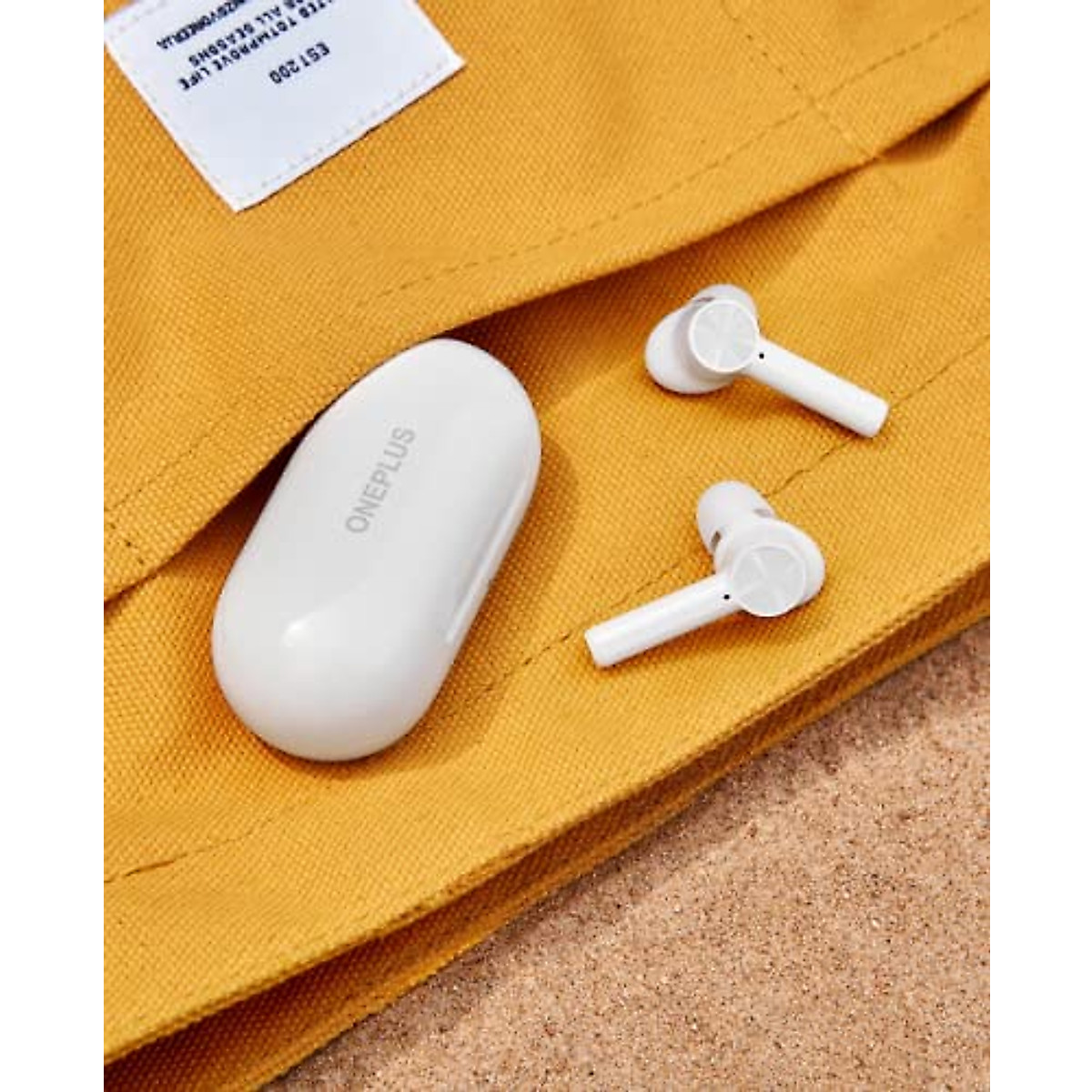OnePlus Buds Z - True Wireless in-Ear Earbuds with Charging Case, White – Fast Charging, Deep Bass, Comfortable and Lightweight, IP55,Glossy White