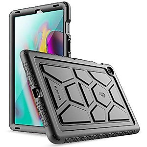 Poetic TurtleSkin Heavy Duty Case Designed for Galaxy Tab S5E 10.5 Inch (SM-T720/T725) 2019 Release, Rugged Shockproof Drop Protection Kids Friendly Protective Silicone Cover Case, Black