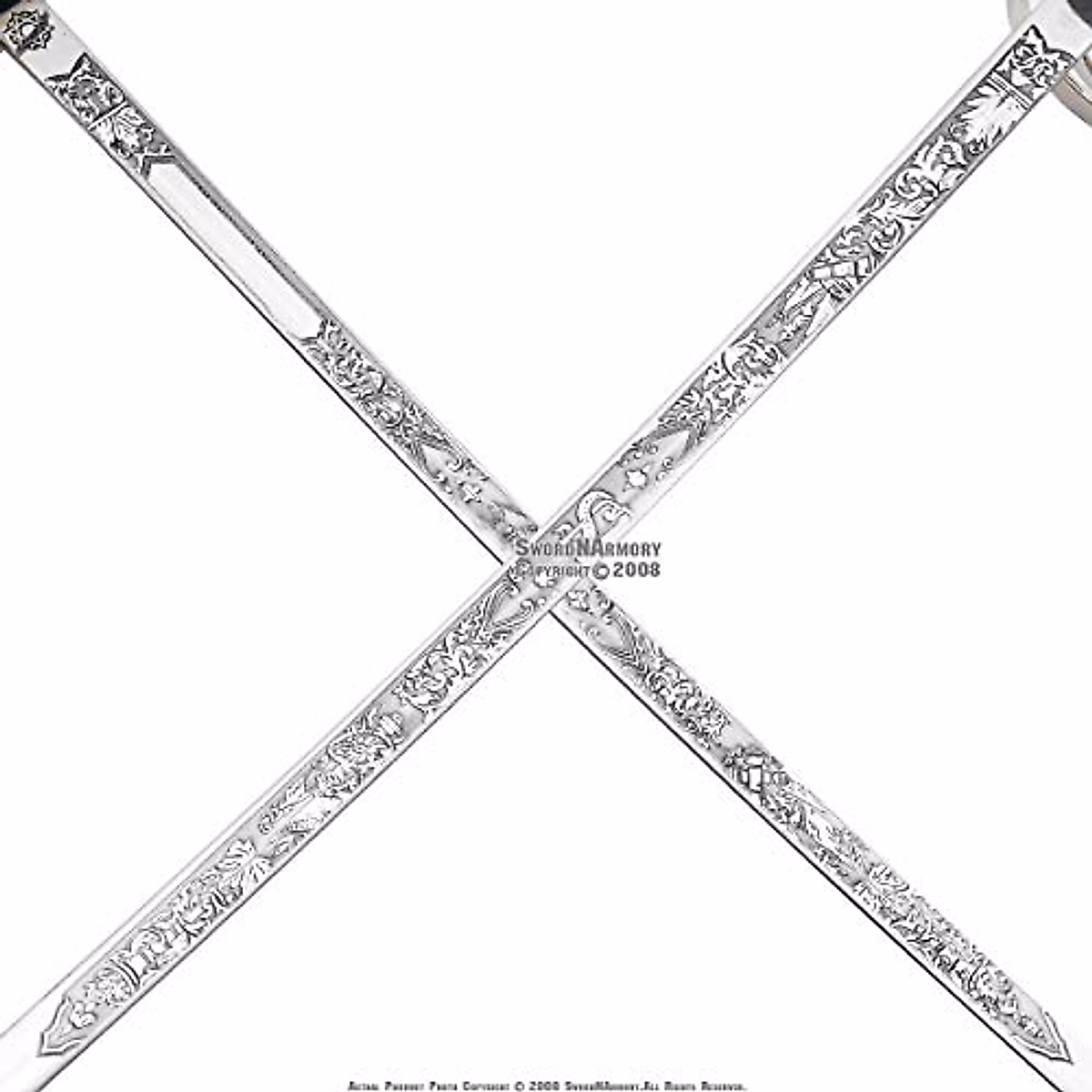 Munetoshi Military US Army Officer Saber Ceremonial Steel Sword Replica Engraving w/Carrying Bag