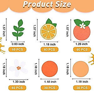 Capoda 300 Pcs Little Cutie Baby Shower Confetti Citrus Confetti White Green Orange Confetti Tangerine Eucalyptus Scatter Confetti for Baby Shower Birthday Wedding Party Table Decoration Supplies