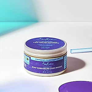 SheaMoisture Scalp Moisture Hair Masque Aloe Butter & Vitamin B3 Pre-Wash Hair Care with A boost Of Hydration To Hydrate Scalp + Moisturized Hair 4oz