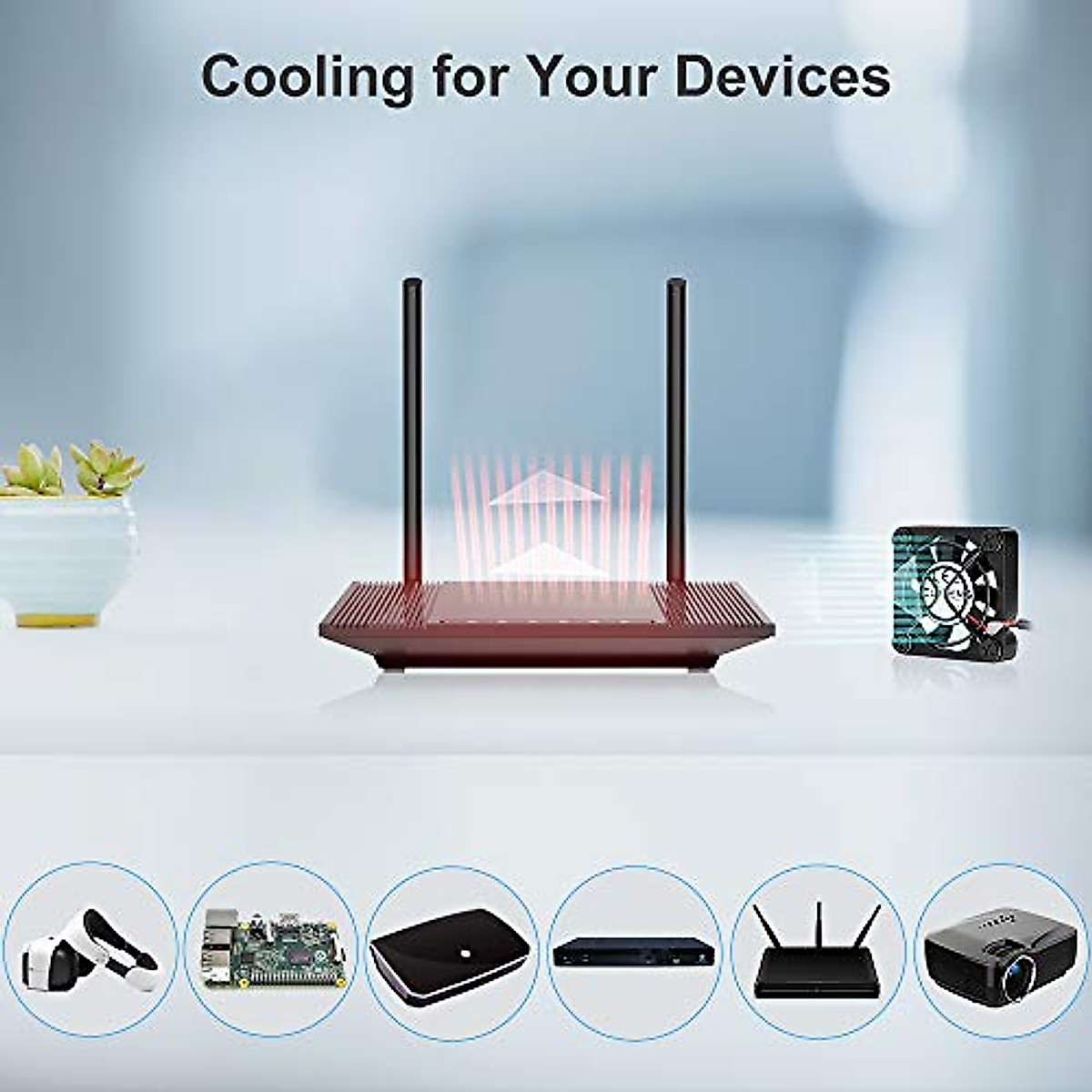 ELUTENG 40mm USB Fan with 3 Speed Control USB Ventilator 5V Max 5300RPM ...