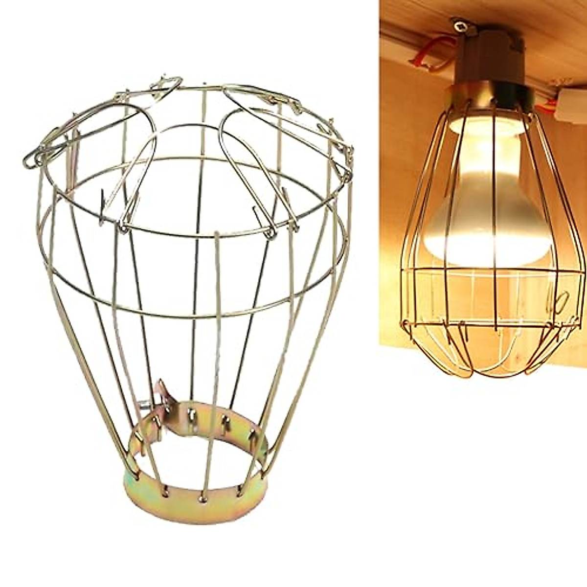 balacoo Ceramic Heat Emitter Bulb Guard Anti Scalding Reptile Heat Lamp Cover Reptile Heat Lamp Mesh Cover