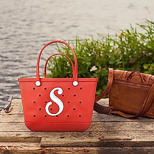 Decorative Lettering for Bogg Bag, White Charm for Bogg Bag Cute Bag Accessories Alphabet Letter Charm Inserts for DIY Personalizing Your Handbag(S)