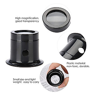 Jewelry Making Tools Portable Jewelry Loupe, Magnifying Glass, Portable Monocular Magnifier Watch Lens Reading Senior Low Vision Antique Models Jewelry Diamonds Gems Coins Stamps Rocks(5X)
