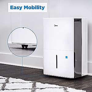 Midea 4,500 Sq. Ft. Energy Star Certified Dehumidifier With Reusable Air Filter 50 Pint - Ideal For Basements, Large & Medium Sized Rooms, And Bathrooms (White)
