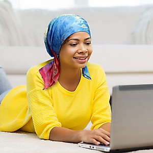 Geyoga 6 Pcs Chemo Headwear for Women Turban Beanie Caps Cancer Head Scarves Hair Loss Beanie Headwear for Yoga Running (Stylish Color,Retro Style)