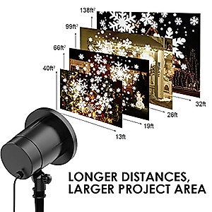 New 2023 Christmas Indoor Outdoor Waterproof LED Snowflake Projector Lights,Snowfall Projection Lamp for Christmas Theme Party, Holiday, Halloween, Home Birthday Party and Garden Xmas Decoration