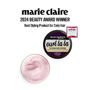 Aunt Jackie's Curl La La, Lightweight Curl Defining Custard, Enriched with Shea Butter & Olive Oil, Basic, 15 Ounce