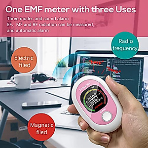 EMF Meter, Rechargeable Digital Electromagnetic Magnetic Electric Radio Frequency Field Detector Hand-held Digital LCD EMF Detector, Great Tester for Home EMF Inspections, Office, Outdoor (RD600)