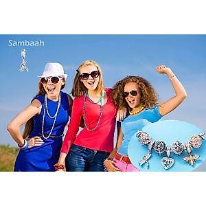 Sambaah Dragonfly Charm Sterling Silver Lucky Dragonfly Charm Pendant Insect Charm Platinum Plating with Cubic Zirconia for Women Bracelets Necklaces