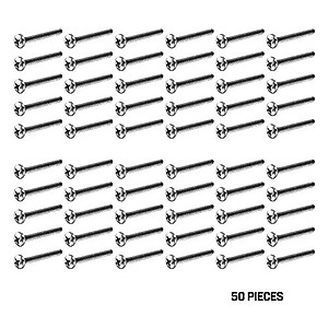 Fifty Pieces 316 Marine Grade Stainless Steel #8-32 x 1 1/2" Pan Head Machine Screws, Bolt, Phillips Drive, Stainless Steel (50)