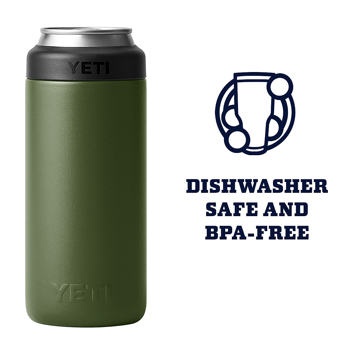 YETI Rambler 12 oz. Colster Slim Can Insulator for the Slim Hard Seltzer Cans, Highlands Olive