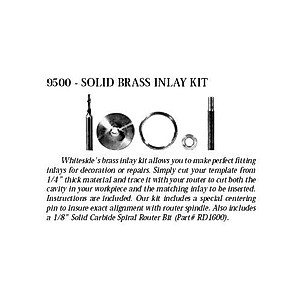 Whiteside Router Bits 9500 Solid Brass Inlay Kit