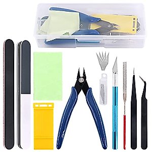 Rustark 10Pcs Model Tools Craft Set Modeler Building Kit for Gundam Basic Model Assembling, Building and Repairing