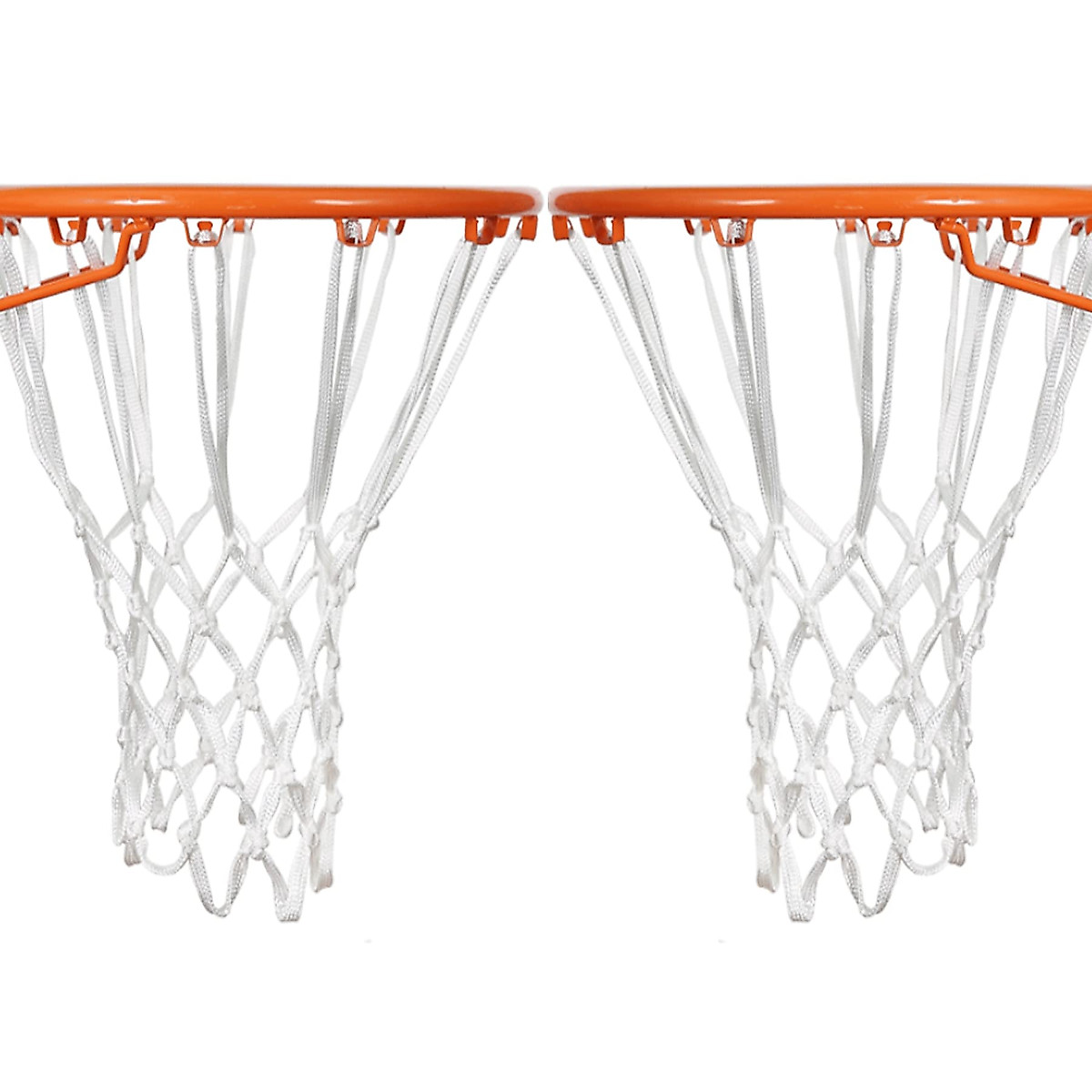 Basketball Net 2 PCS Heavy Duty All Weather Basketball Nets Replacement Backboard Accessories for Standard Rim Hoop Outdoor Indoor (White)