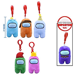Just Toys LLC Among US 3" Plush Backpack Hangers
