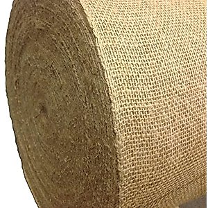 18" Wide 100% Natural Jute Upholstery Burlap Roll (5 Yards)