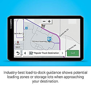 Garmin 010-02313-00 dezl OTR700, 7-inch GPS Truck Navigator, Easy-to-read Touchscreen Display, Custom Truck Routing and Load-to-dock Guidance