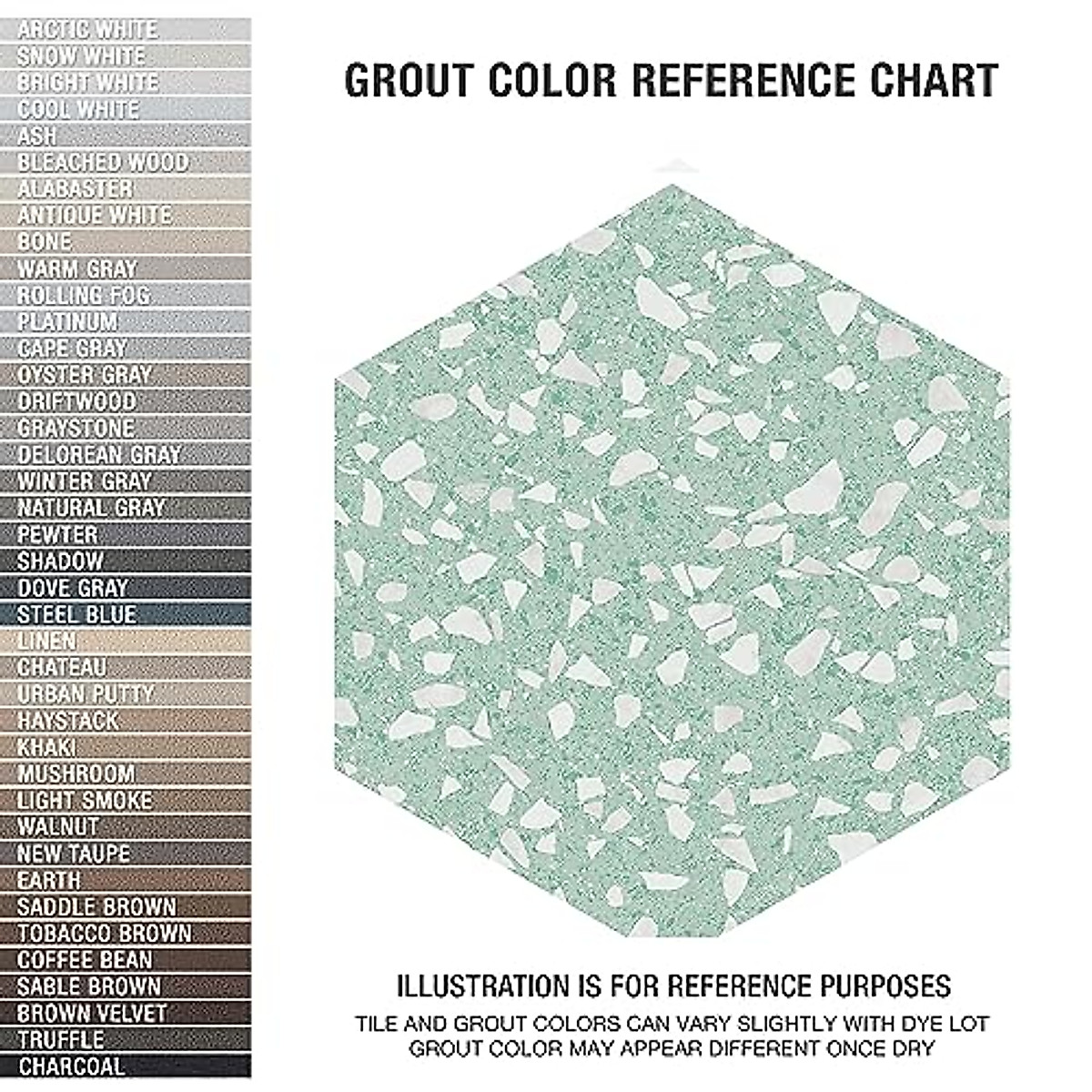 SomerTile FCD10VCMT Venice Hex Mint 8-5/8" x 9-7/8" Porcelain Floor and Wall Tile, Green