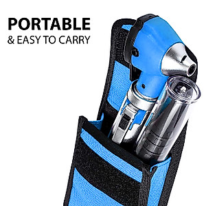 SURGICAL ONLINE Fiber Optic Mini Otoscope Rainbow Many Colors - Pocket Otoscope with Case ENT Diagnostic Set w/Extra Bulb Included (sea Breeze)