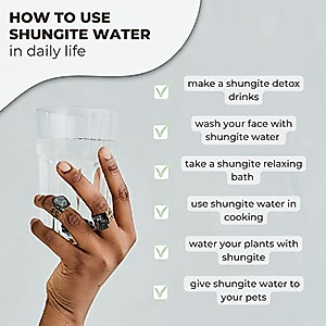 Karelian Heritage Raw Shungite Stones 2 lb for Water Purification & Filtering | Healing Raw Crystal with Antioxidant Properties | Certified Type 3 Natural Authentic Shungite Stones from Karelia SW08