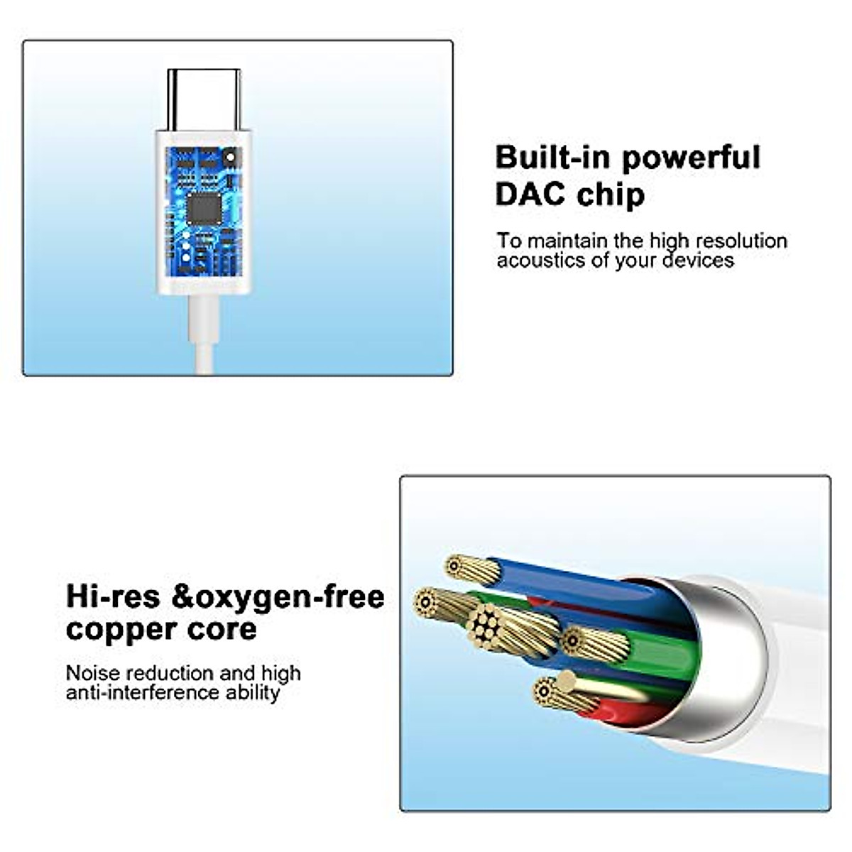 USB C Headphones, Type C Earphones for Samsung S21 S22 S23 Ultra 5G USB C Earbuds Magnetic HiFi Stereo Digital DAC Earphone Mic Wired Headphone for Android Smartphone Galaxy S20 FE Note 20 Pixel 7 Pro