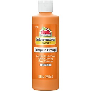 Apple Barrel Gloss Acrylic Paint in Assorted Colors (8 oz), Gloss Pumpkin Orange