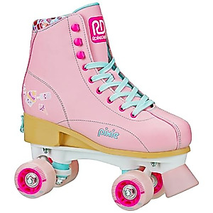 Roller Derby Pixie Adjustable Girl's Roller Skates with Protective Gear, Adjustable Sizing, Tri-Pack Protective Gear Included