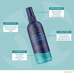 Magnesium Oil Spray, Ultra Absorbent High Strength Dead Sea Magnesium, 12oz, for Better Sleep and Muscle Relaxation