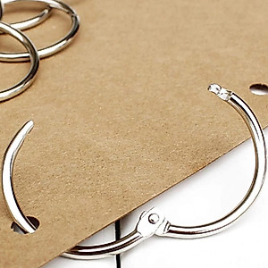 OWLKELA 2 Inch 30 Pack Loose Leaf Binder Rings, Nickel Plated Steel Binder Rings, Keychain Key Rings, Metal Rings for Index Cards, Book Ring, Ideal for School, Home, or Office