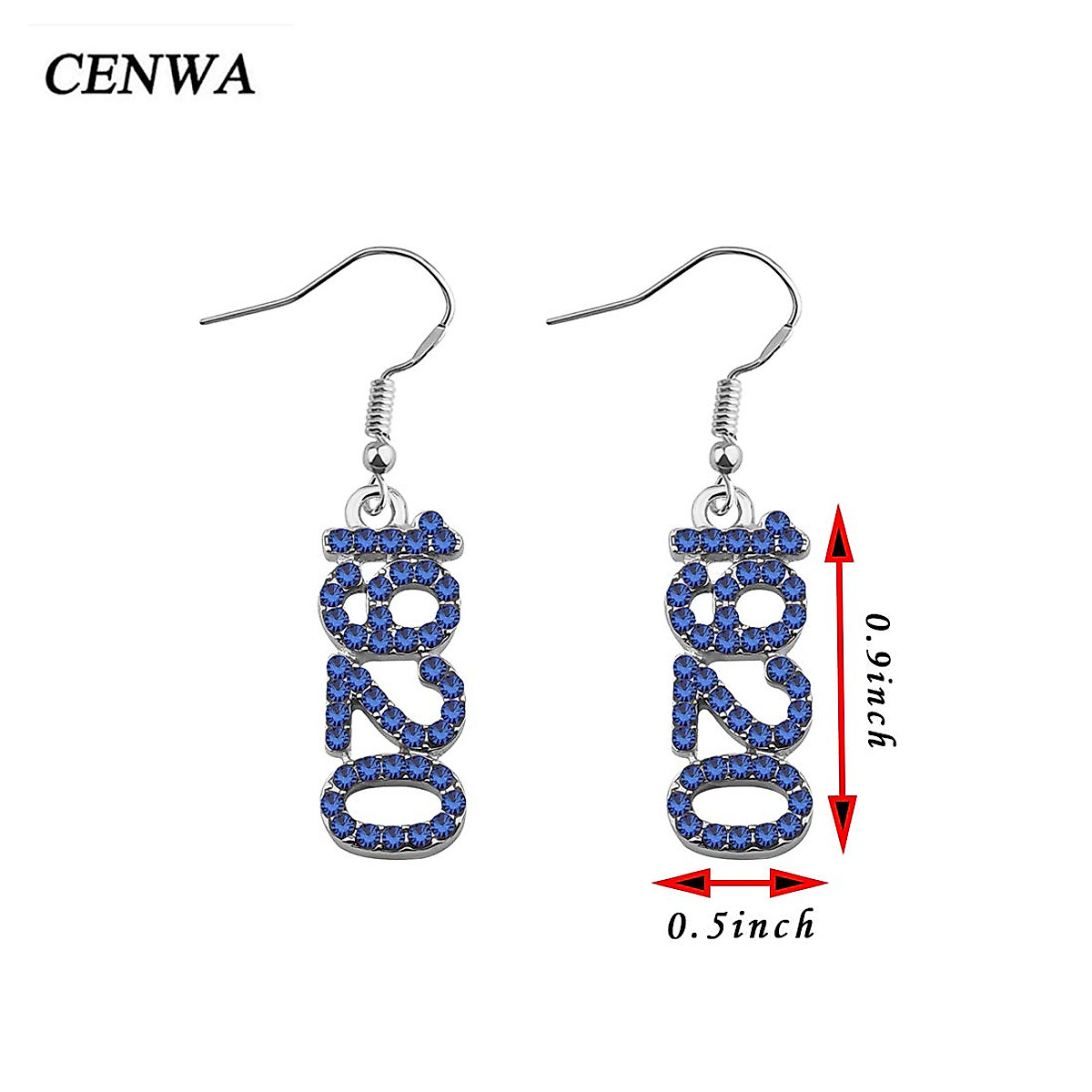 CENWA ZPB Dove Bracelet Sorority Jewelry Gift for Finer Women(1920 -Earrings)