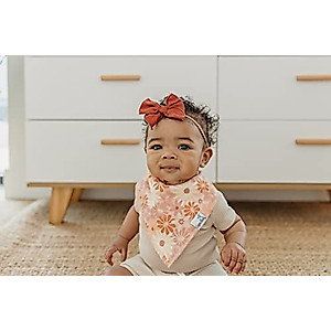 Copper Pearl Baby Bandana Drool Bibs for Drooling and Teething 4 Pack Gift Set Rue, Soft Set of Cloth Bandana Bibs for Any Baby Girl or Boy, Cute Registry Ideas for Baby Shower Gifts