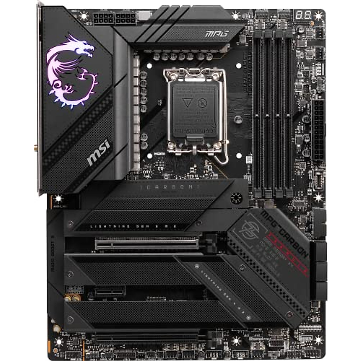 MSI MPG Z790 Carbon WiFi Gaming Motherboard (Supports 12th/13th Gen Intel Processors, LGA 1700, DDR5, PCIe 5.0, M.2, 2.5Gbps LAN, USB 3.2 Gen2, Wi-Fi 6E, ATX)