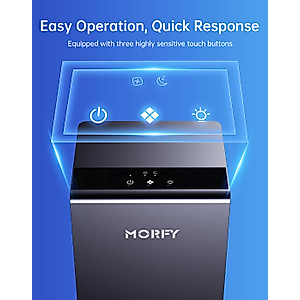 Dehumidifier, MORFY 52OZ Small Dehumidifier for Bedroom Bathroom RV with Auto Shut Off, Portable Quiet Dehumidifiers for Room Home Closet Laundry Room