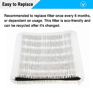 LMEDIT Blue Pure 411 Filter Replacement Compatible with Blue Pure 411 Genuine, 411+, 411 Auto and MINI Air Purifier, 2Pack 3-in-1 HEPA Filters