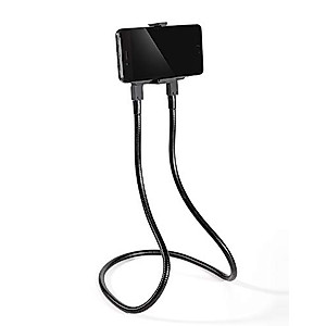 Jinbury Cell Phone Holder,Lazy Bracket,Hanging on Neck Cell Phone Stand,DIY Free Flexible Mount Stand with Multiple Function,Black
