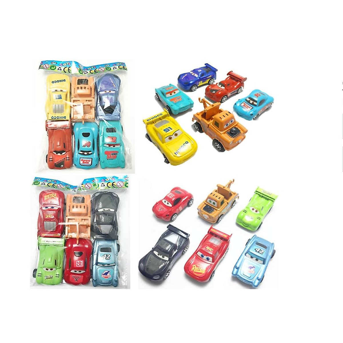 12 Pcs Mini Pull Back Racers Cars, Miniature Car Figurine Toys, Cake Toppers, Cupcake Decorations