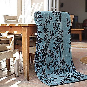 Denali Ultimate Comfort Floral Throw Blanket, Plush, Hand-Stitched, Super Cozy Blankets Made in The USA, Branches