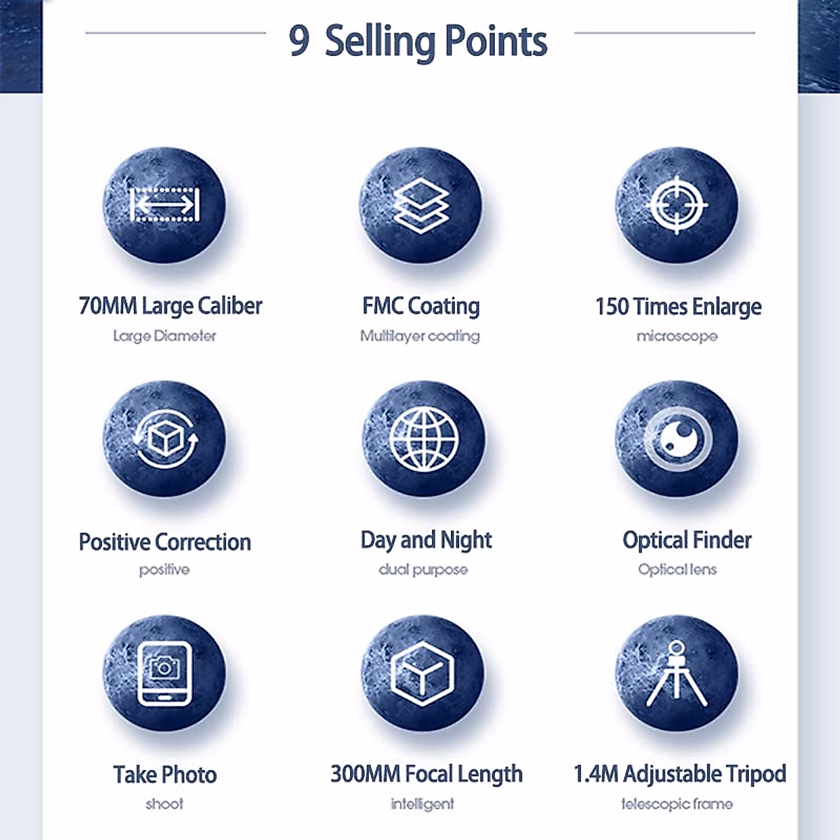 Jahy2Tech Telescope for Kids Adults Astronomy Beginners Professional Astronomical Refractor Telescope with 70mm Aperture and 300mm Focal Length,Adjustable Tripod Stand,Mobile Phone Holder(White)