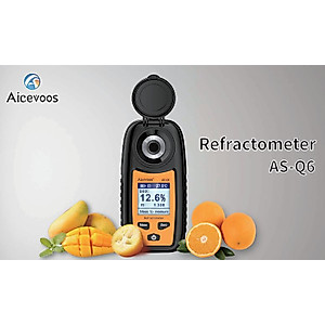 Aicevoos Digital Sugar Brix Refractometer brix Meter Automatic Temperature Compensation Range 0-35%，±0.2% Precision, Perfect for Fruits, Juices, Vegetables, Drinks and Coffee