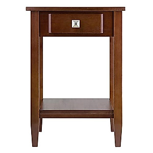 Winsome Richmond 25.98 x 17.95 x 18.68-Inch Wood End Table Tapered Leg, Antique Walnut (94118)