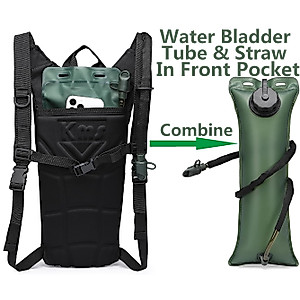 ATBP Tactical Hydration Pack 3L Water Bladder Backpack Lightweight Water Storage Reservoir Bag Daypack for Running Hiking Cycling Biking