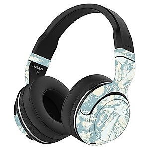 MightySkins Skin Compatible with Skullcandy Hesh 2 Wireless Headphones - Blue Seashells | Protective, Durable, and Unique Vinyl wrap Cover | Easy to Apply, Remove, and Change Styles | Made in The USA