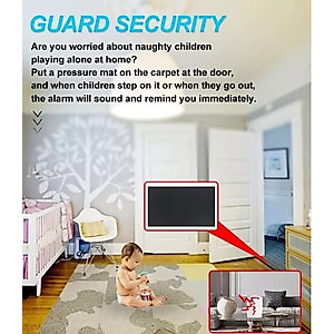 Digiteck Wireless Pressure Mat Doorbell and Alarm Systems, for Home, Flat Security White & Black