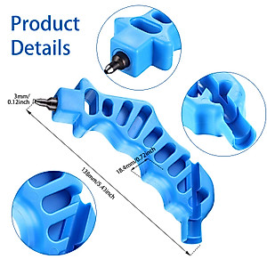 Mudder 3 Pieces 2-in-1 Drip Irrigation Hole Punch Tool Drip Tube Hole Punch Fitting Insertion Tools for 1/4 Inch Fitting Emitter Insertion Drip Sprinkler Systems