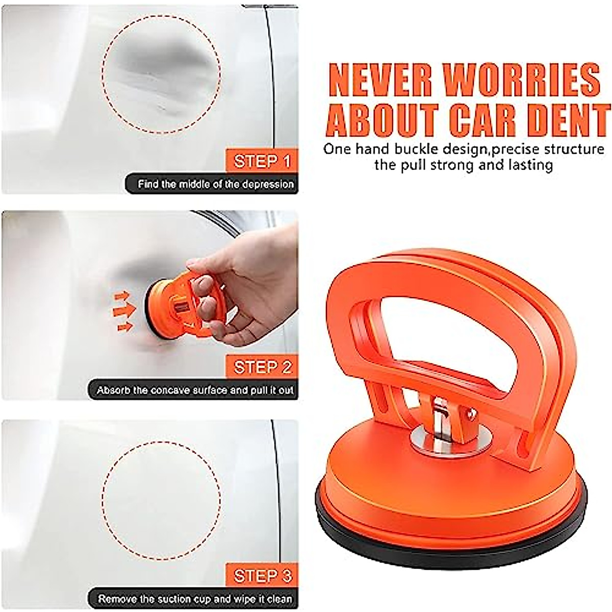 Car Dent Puller,Dent Removal Kit,2 Pack Car Dent Puller Kit Handle Lifter,Powerful Car Dent Remover,Suction Cup Dent Puller and Paintless Dent Repair Kit for Car Body Dent,Glass,Tiles and Mirror