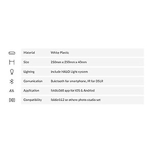 Foldio3 + 360 Studio Set (Photo lightbox Studio with 360 Photography Turntable Set / 25inch Photo Light Box / 10inch Bluetooth 360 Turntable Included | ORANGEMONKIE)