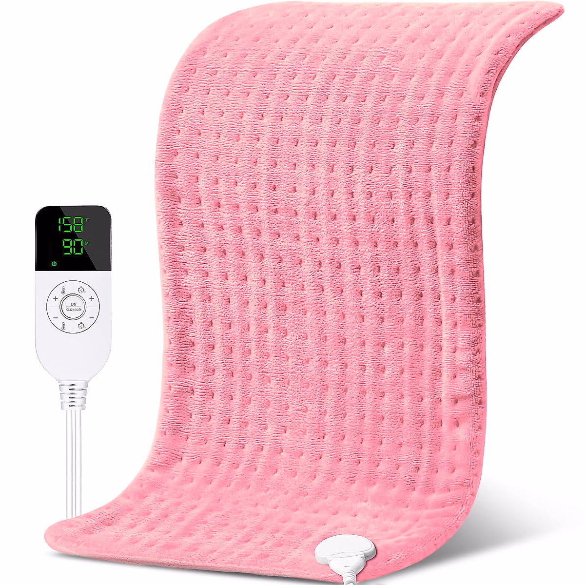 NOWWISH Heating Pad for Back Pain & Cramps Relief, XXL Extra Large Moist Heat Electric Heating Pads with Auto Shut Off, Gifts for Women, 17 ''x 33'', Pink, 17''x33'', (FY-HW1836)